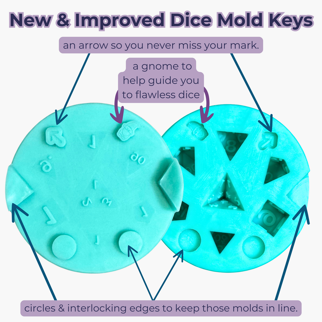Silicone Dice Molds for Resin - D&D Polyhedral – Nano Lab Maker