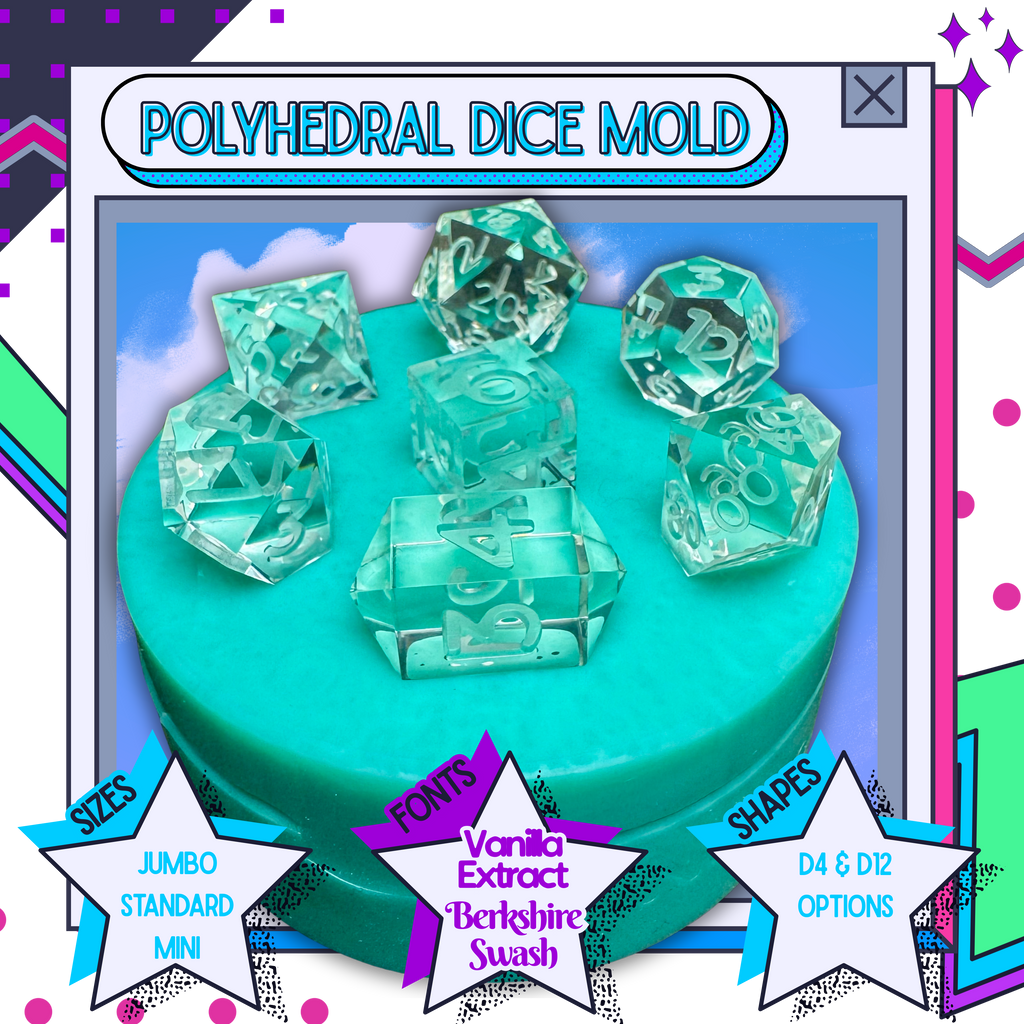 7 Piece Polyhedral Dice Mold | Standard Size – Nano Lab Maker
